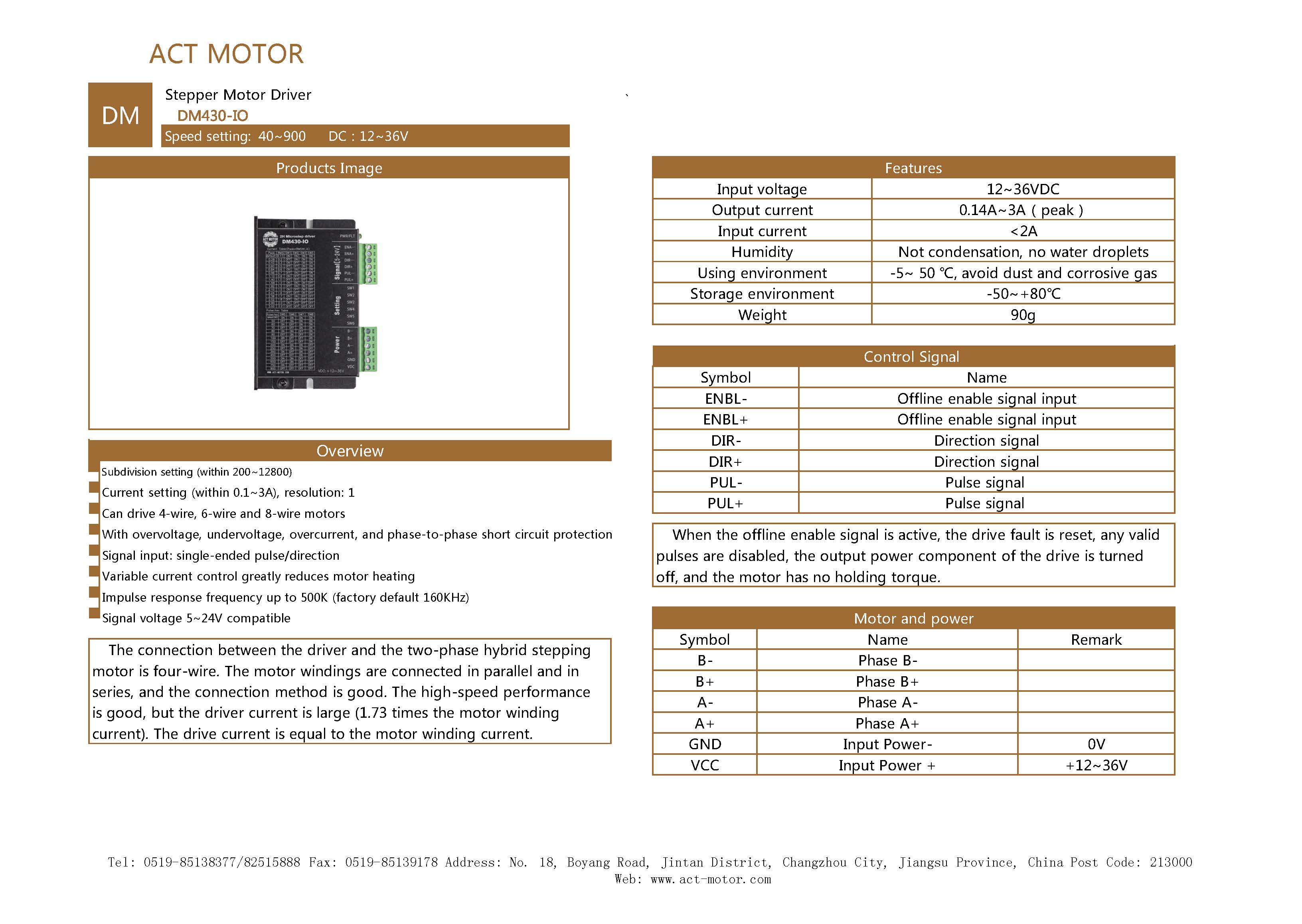 China DM430-IO stepper motor driver, IO and Pulse control Manufacturer ...